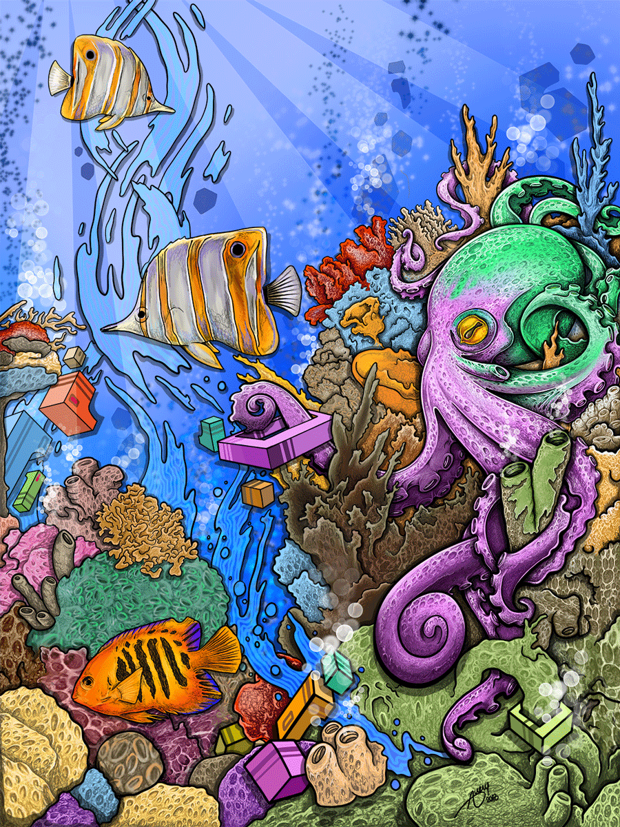 Underwater Scene Drawing